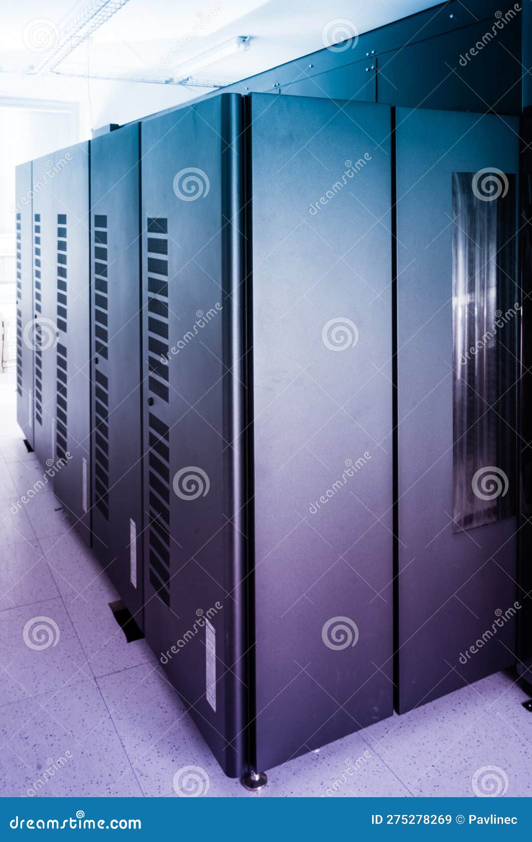 Interior of Internet Provider Data Center Stock Image - Image of ...