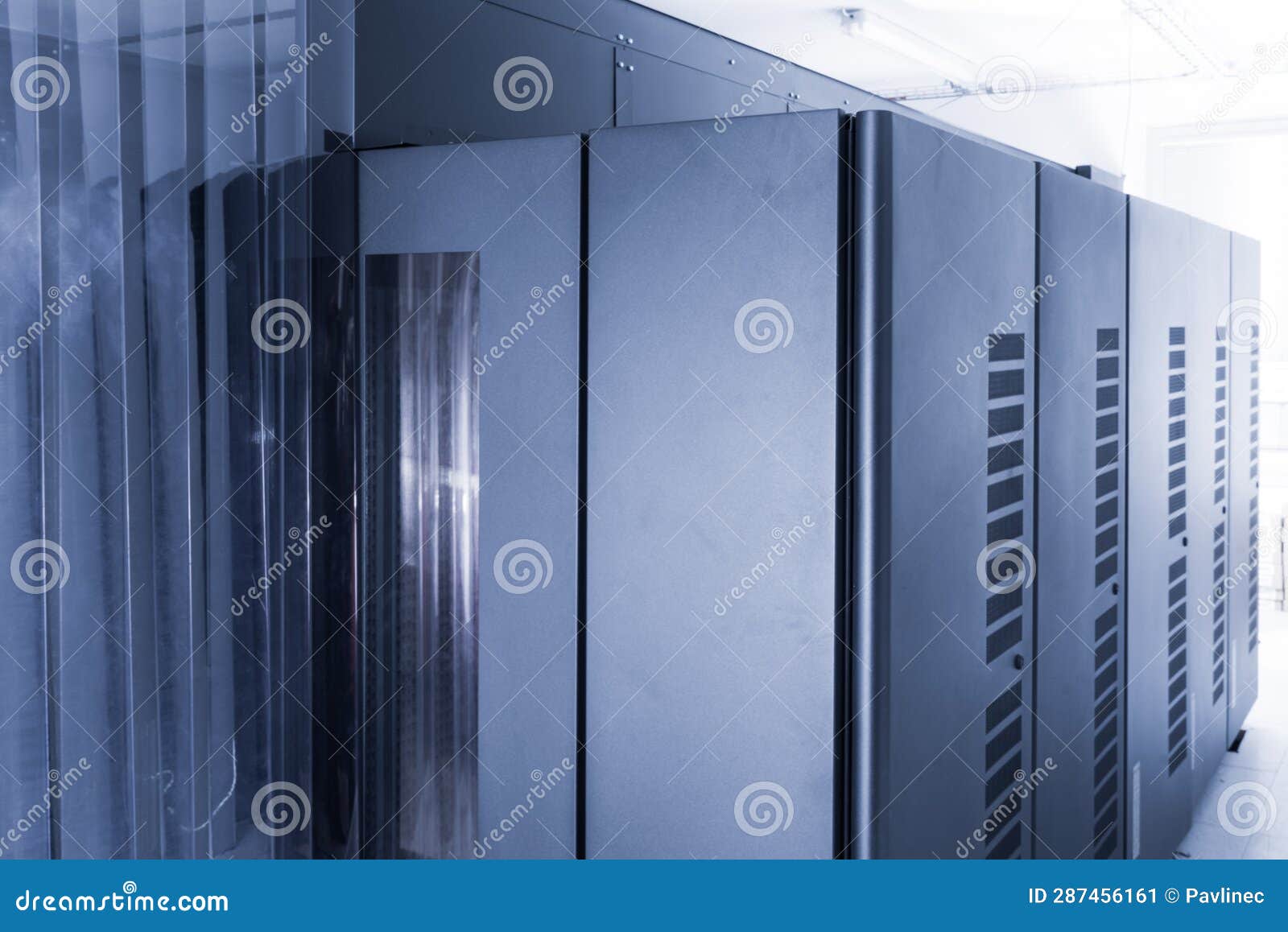 Interior of Internet Provider Data Center Stock Image - Image of ...