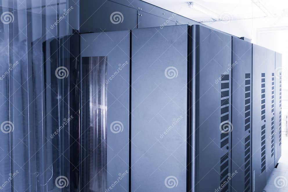 Interior of Internet Provider Data Center Stock Image - Image of ...