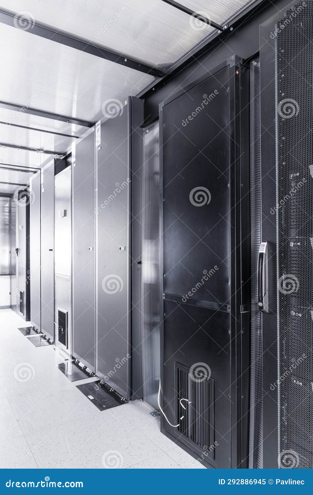 Interior of Internet Provider Data Center Stock Image - Image of ...