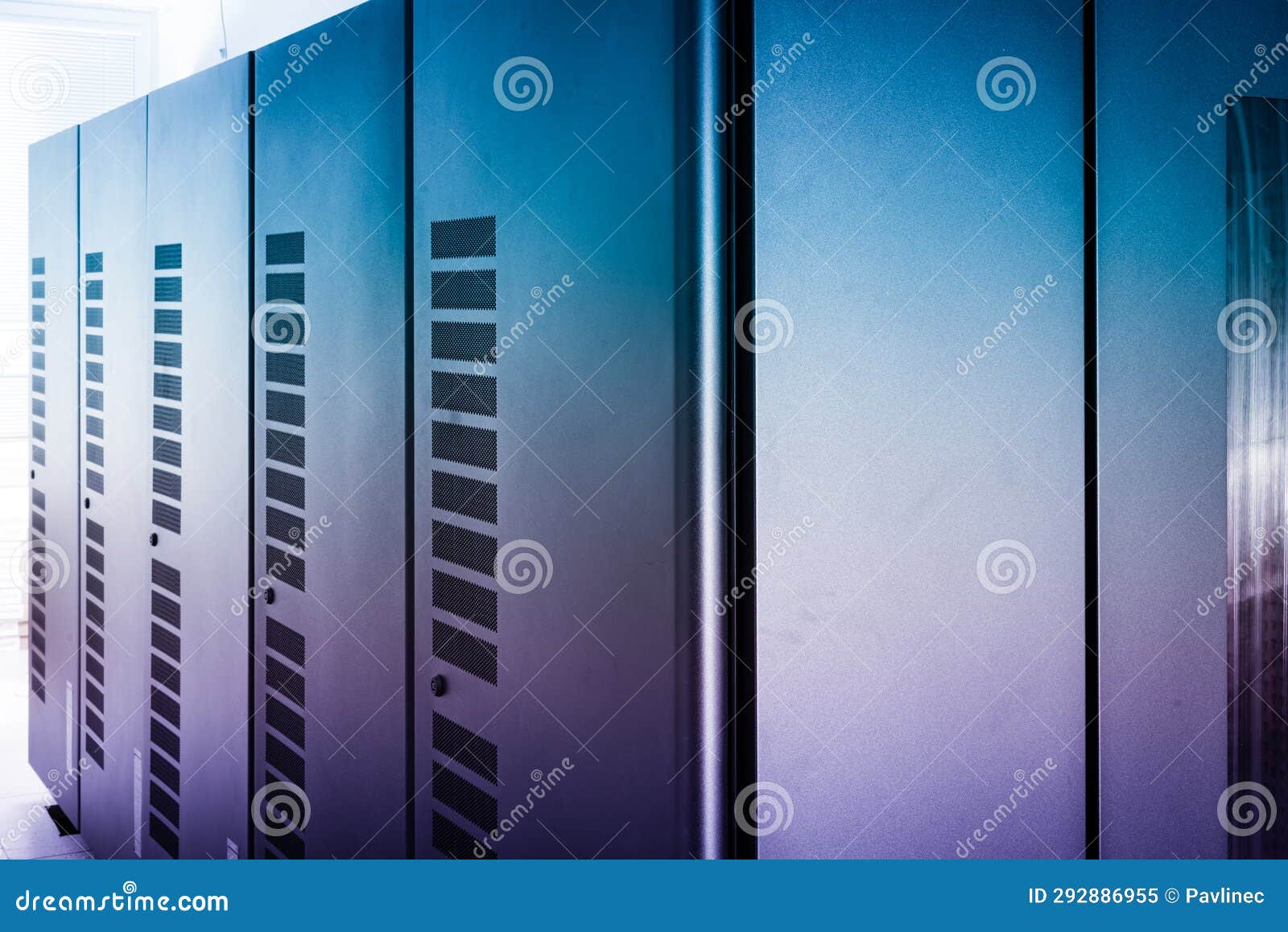 Interior of Internet Provider Data Center Stock Image - Image of ...