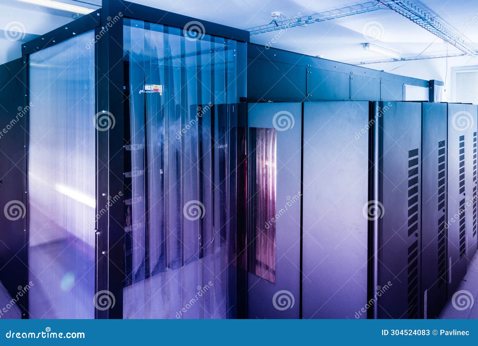Interior of Internet Provider Data Center Stock Image - Image of ...
