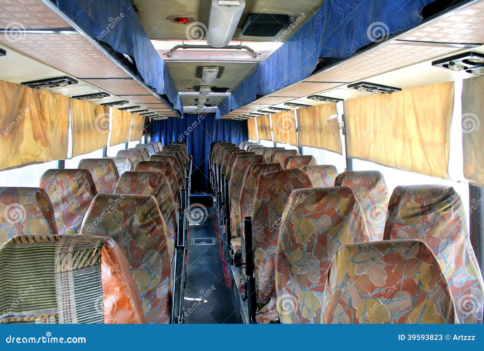 Interior of an Interurban Coach Stock Image - Image of public, empty ...