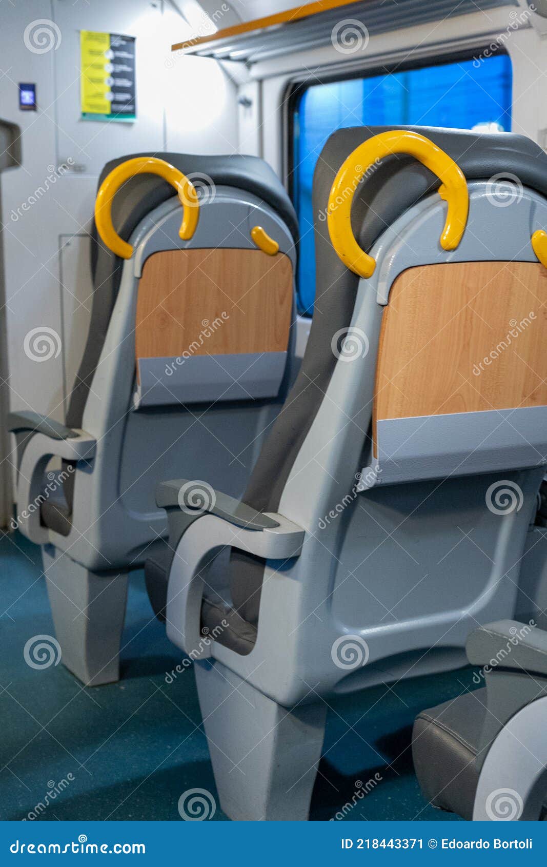 Interior of an Italian Passenger Train Wagon Stock Image - Image of ...