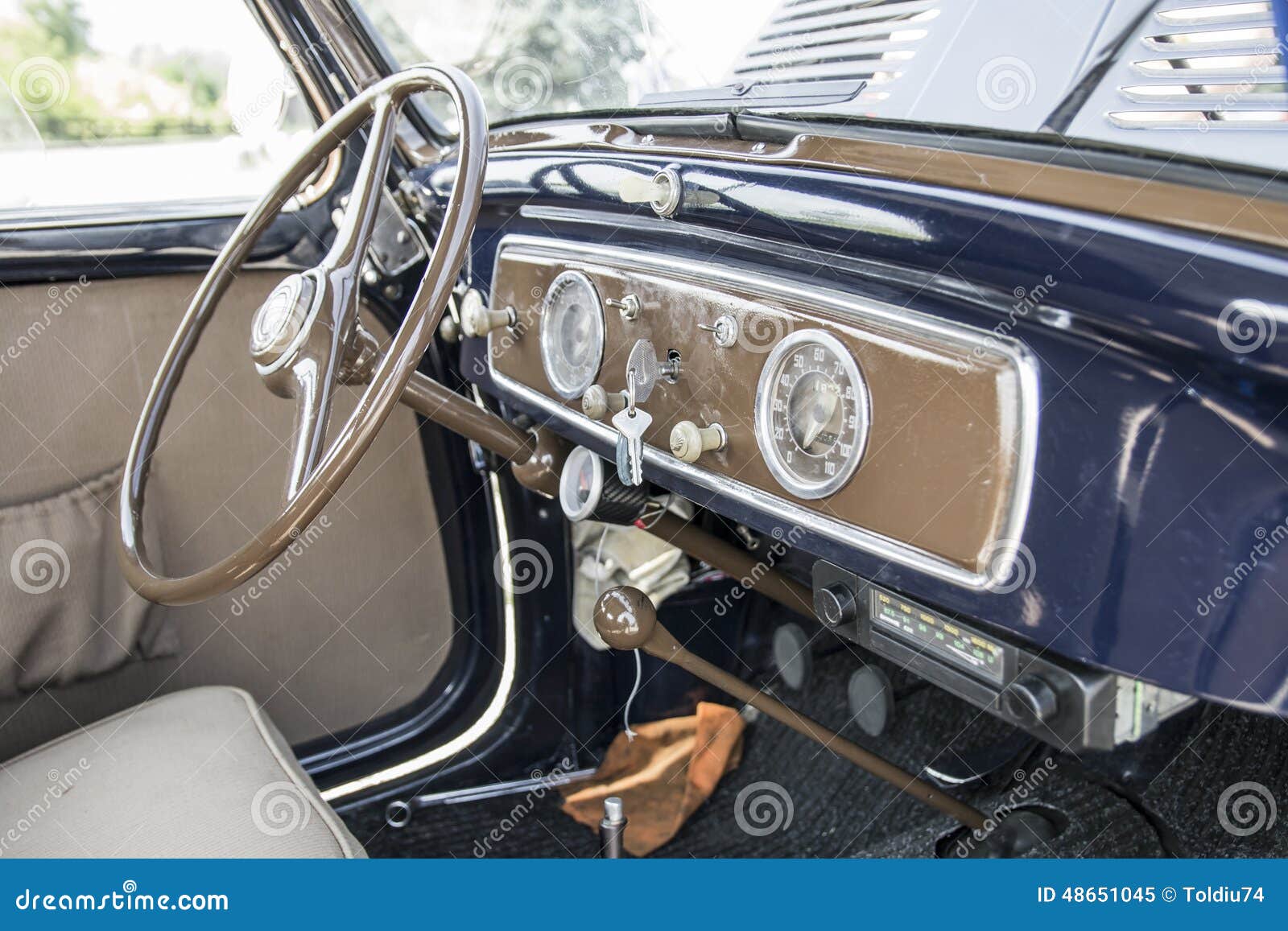 Interior of Italian Vintage Car Stock Image - Image of revival, italian ...
