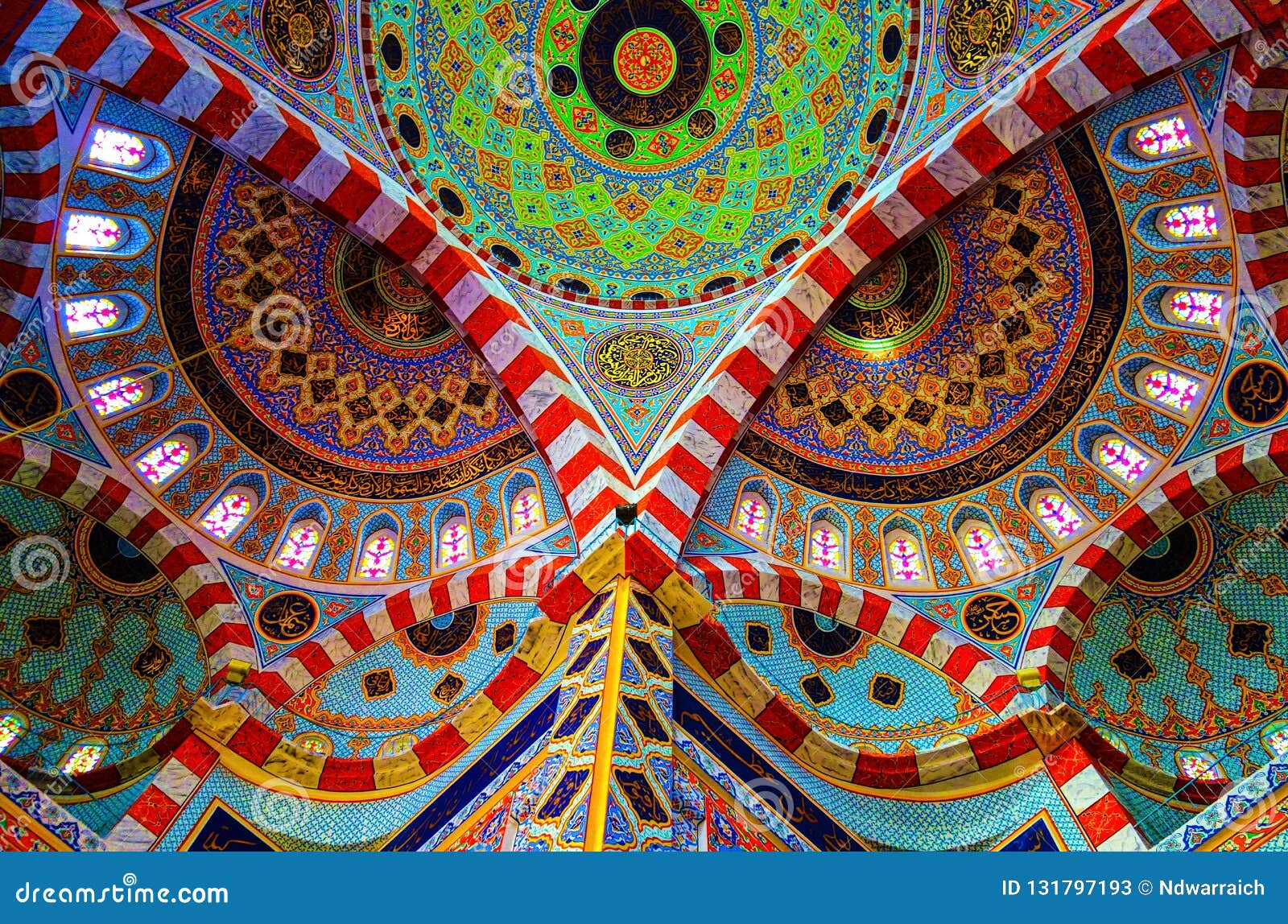 The Interior of the Jalil Mosque, Erbil Stock Image - Image of culture ...