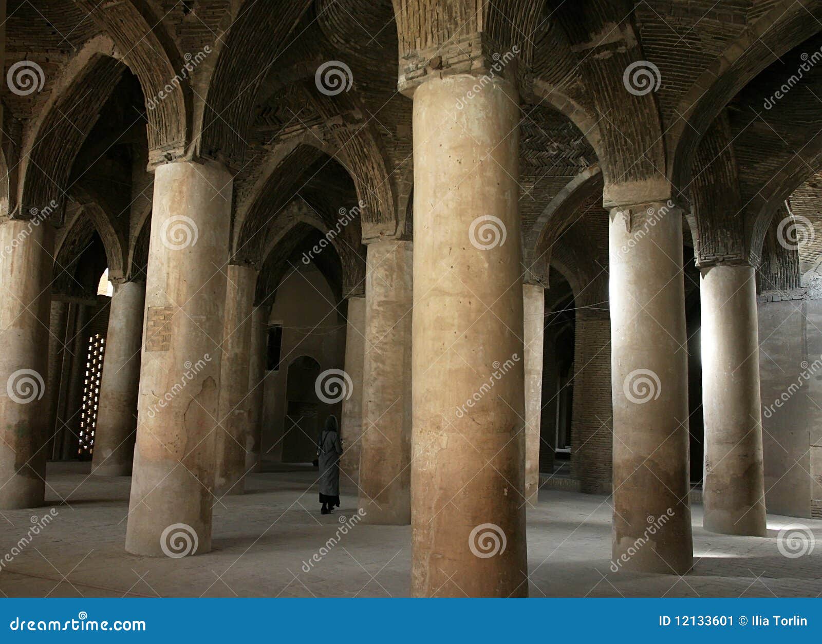 Interior Of The Jameh Mosque Of Isfahan, Iran. UNESCO World Heritage ...
