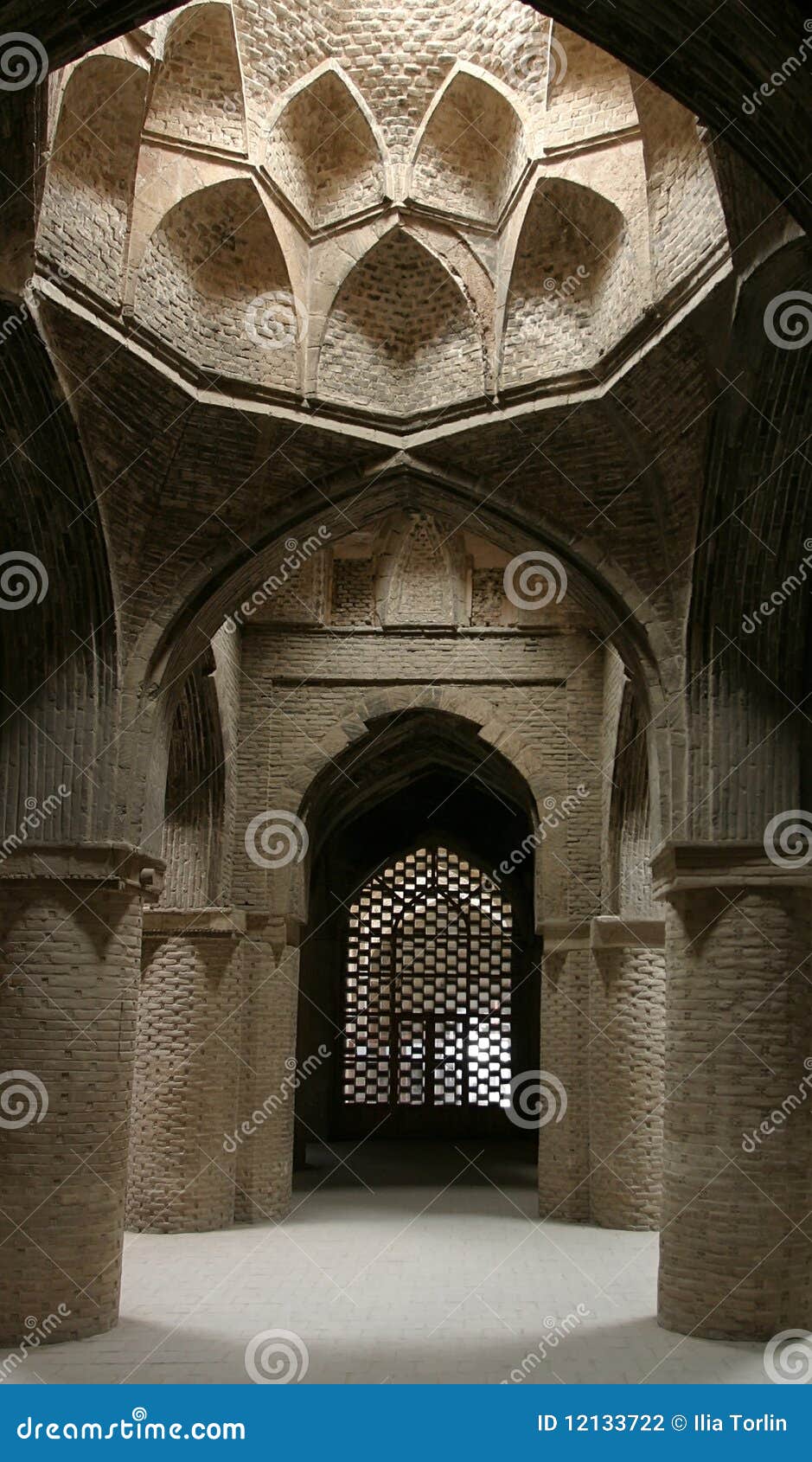 Interior Of The Jameh Mosque Of Isfahan, Iran. UNESCO World Heritage ...