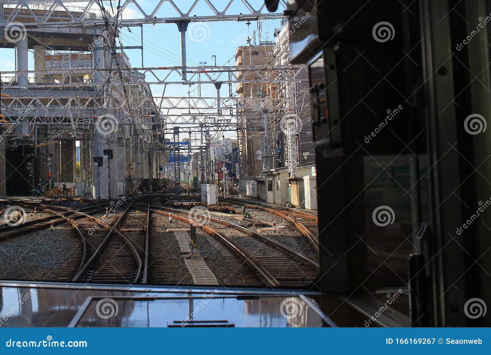 Interior of Japan Train Controller of Front Stock Image - Image of ...