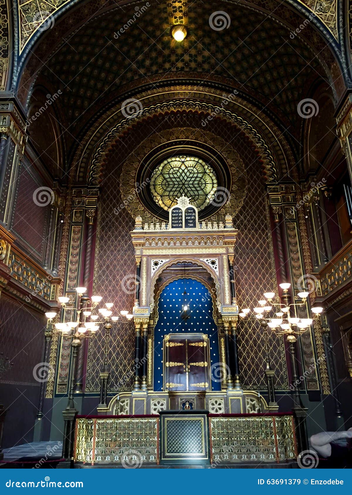 Interior of Jewish Synagogue - Prague Editorial Stock Image - Image of ...