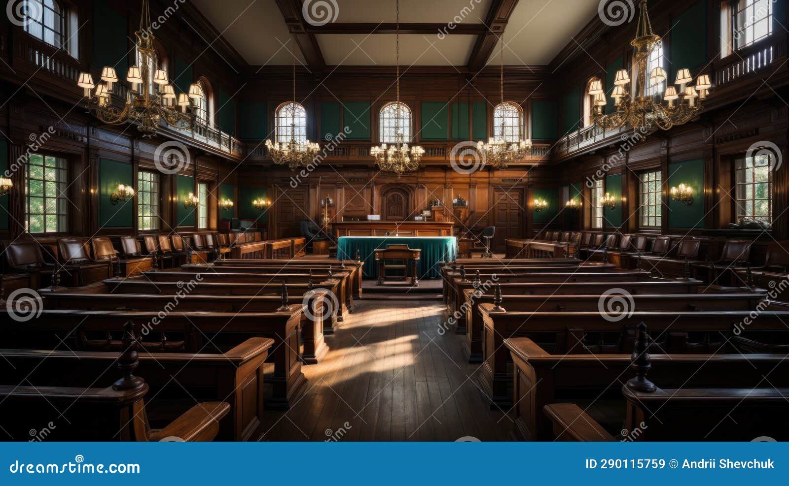 Interior of Justice Court in England Stock Illustration - Illustration ...
