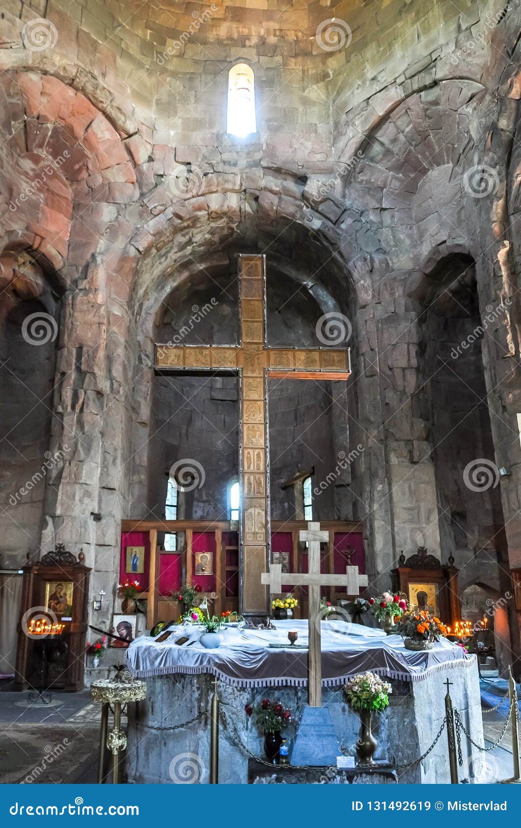 Interior of Jvari Monastery in Mtskheta, Georgia Stock Image - Image of ...