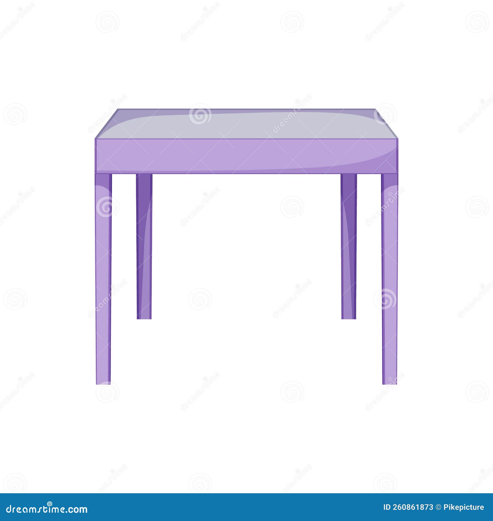 Interior Kid Table Cartoon Vector Illustration Stock Illustration ...