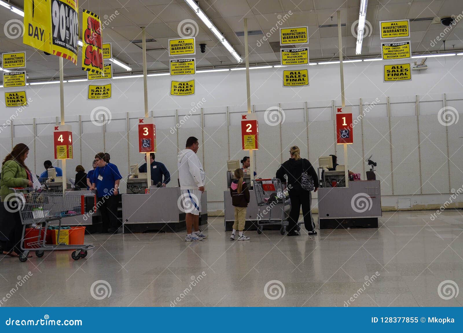 Interior of a Kmart Store, during the Last Day of a Going Out of ... Interior of a Kmart Store, during the Last Day of a Going Out of ...