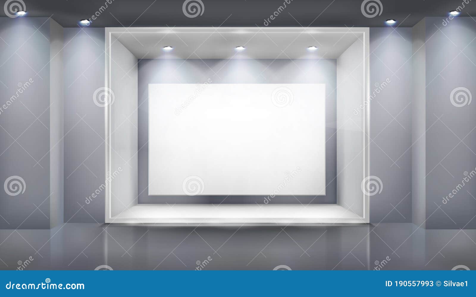 Empty Display Window. Vector Illustration. Stock Vector - Illustration ...