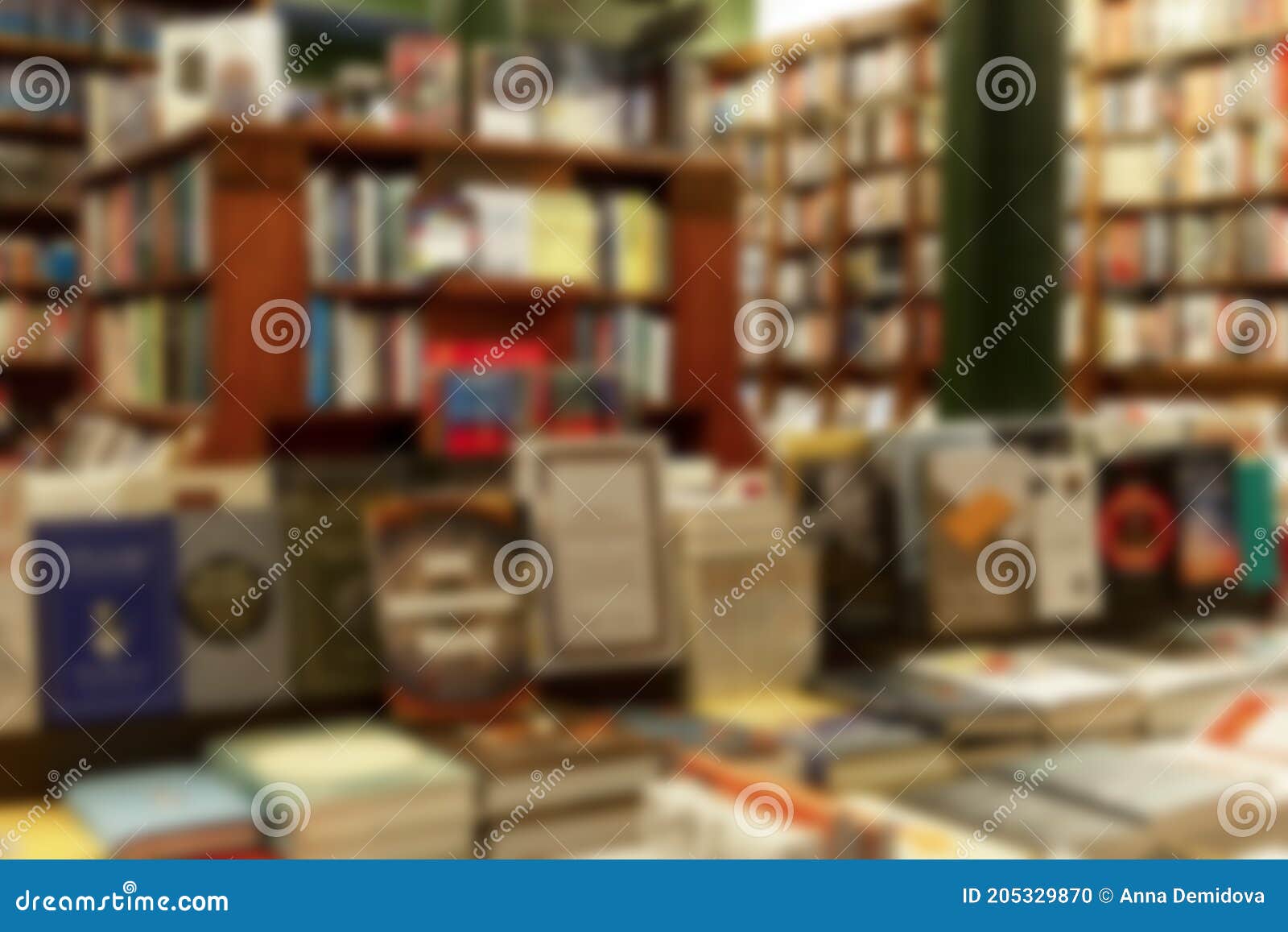 The Interior of a Large Bookstore. Blurred Stock Photo - Image of learn ...
