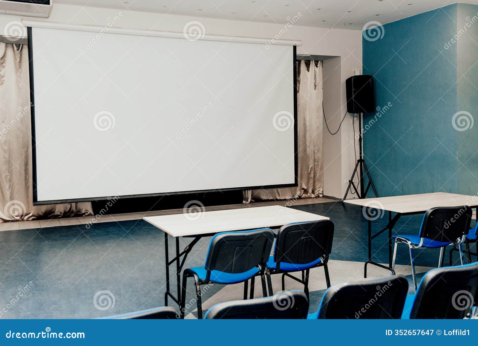 Interior of Large Classroom, Student Class at Institute, Conference ...