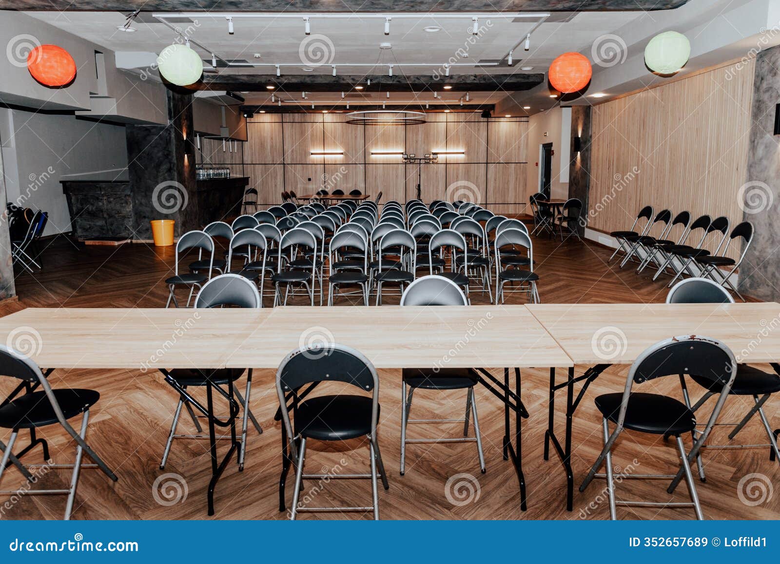 Interior of Large Classroom, Student Class at Institute, Conference ...