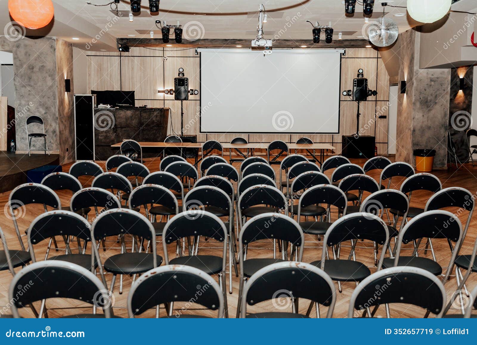 Interior of Large Classroom, Student Class at Institute, Conference ...