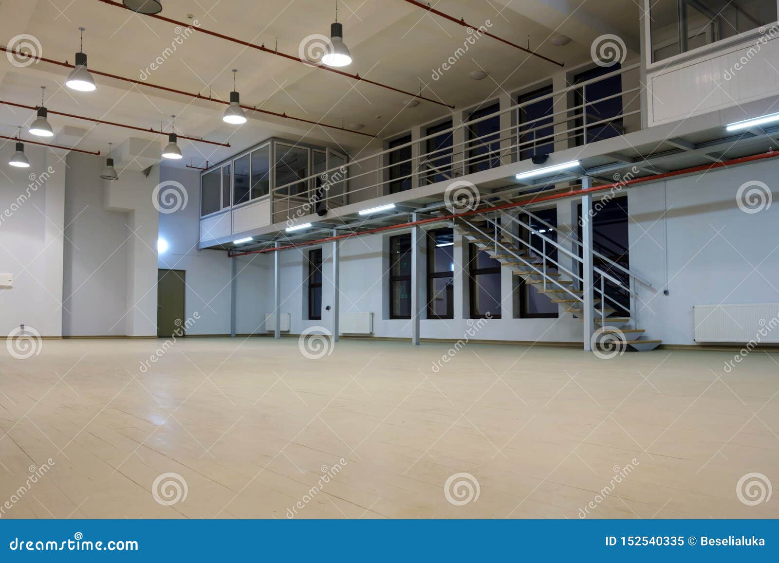 Interior of a Large Empty Room Stock Image - Image of industry ...