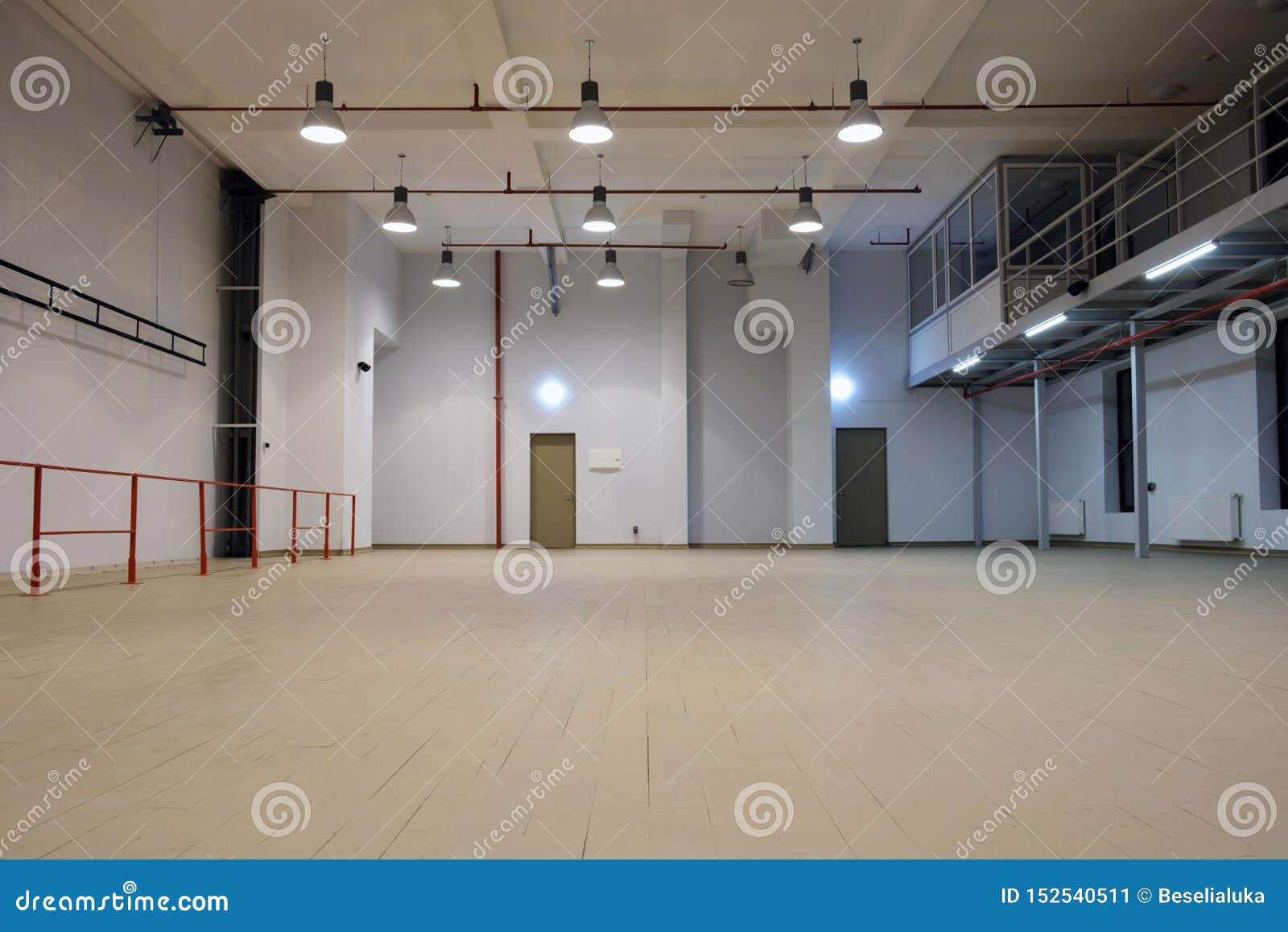 Interior of a Large Empty Room Stock Image - Image of floor, house ...