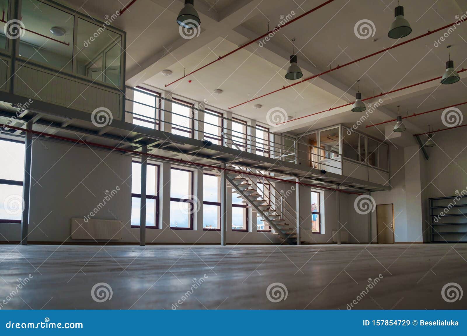 Interior of a Large Empty Room Stock Image - Image of comfortable, flat ...