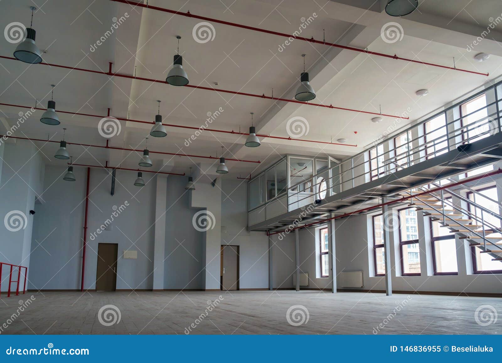 Interior of a Large Empty Room Stock Image - Image of concept, building ...