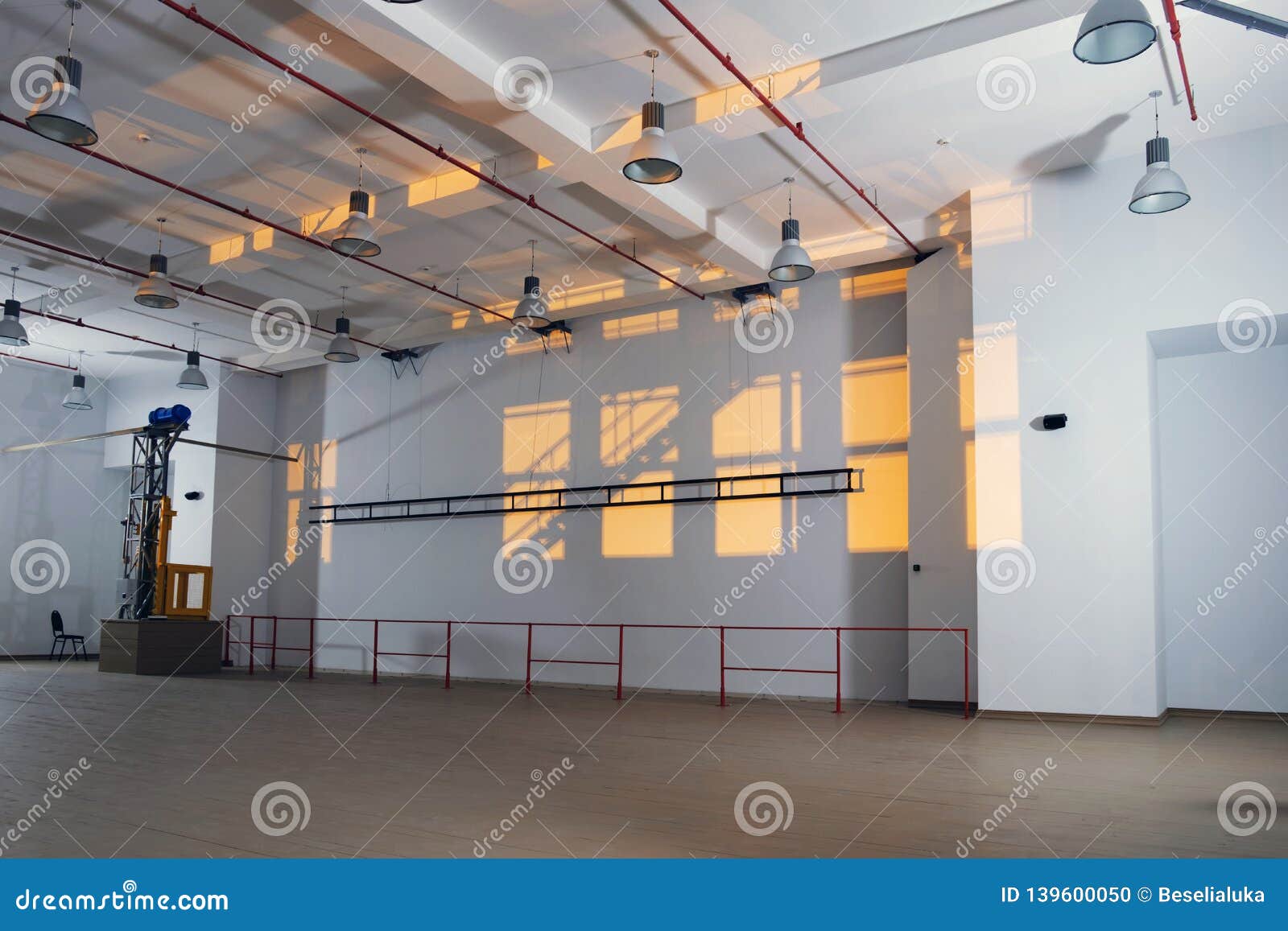 Interior of a Large Empty Room Stock Photo - Image of interior, factory ...