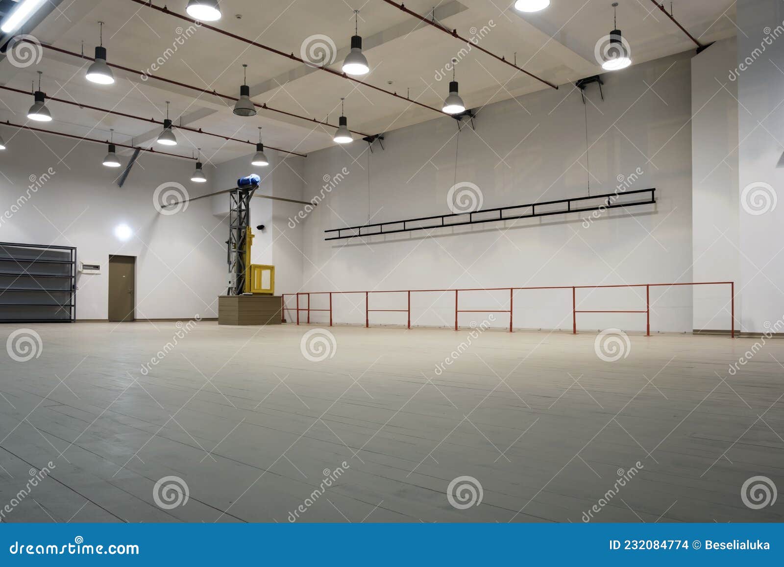 Interior of a Large Empty Space Stock Photo - Image of clean, interior ...