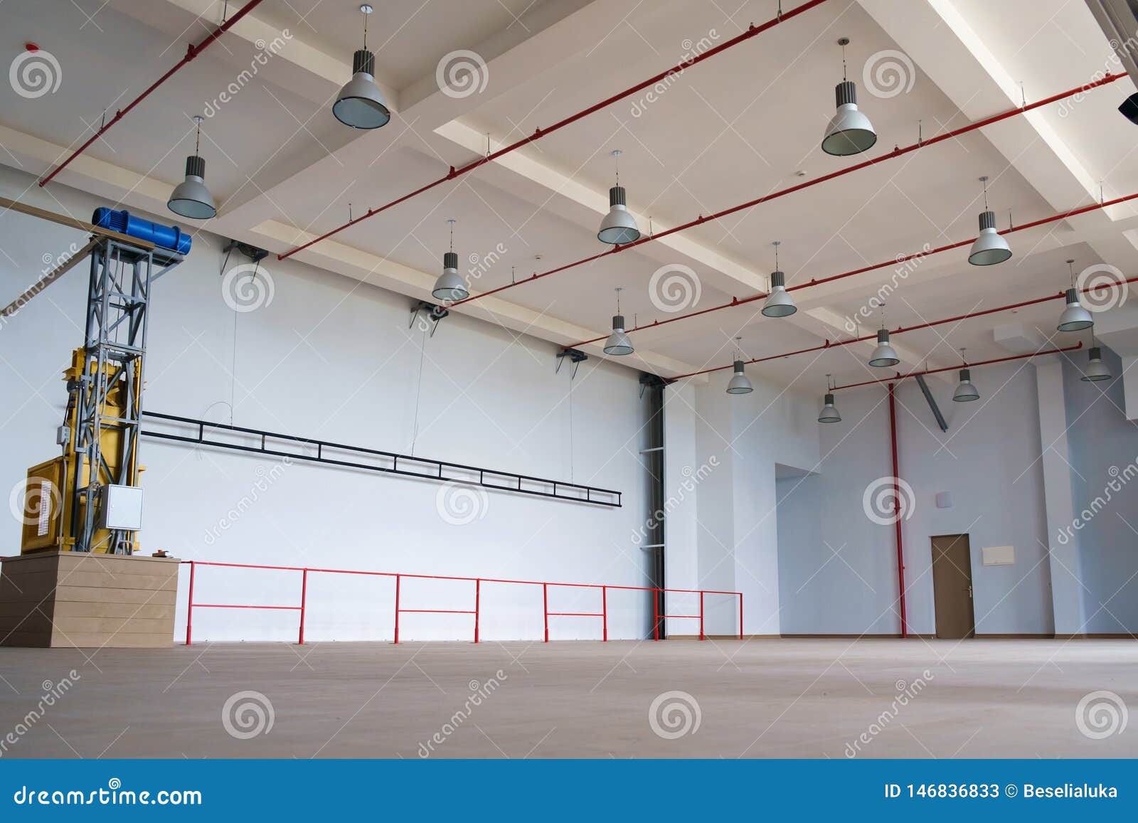 Interior of a Large Emty Room Stock Image - Image of architecture, hall ...