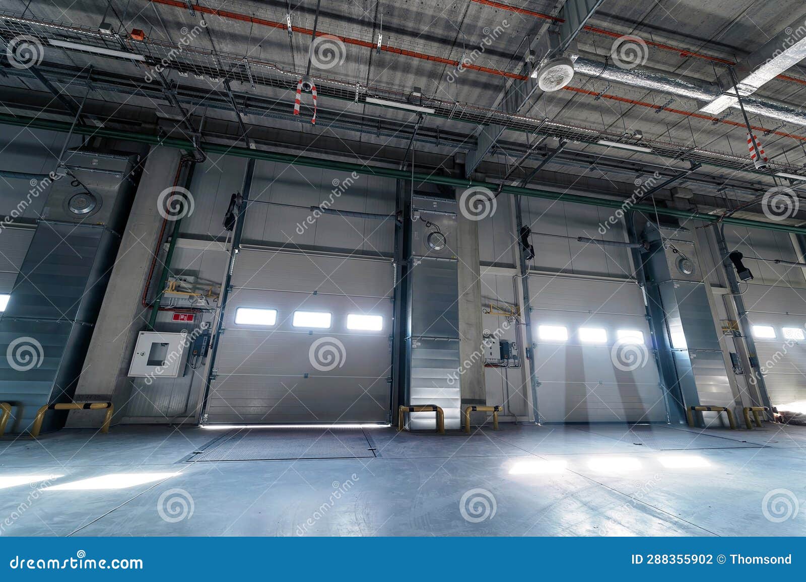 Interior of a Large Industrial Warehouse Stock Photo - Image of ...
