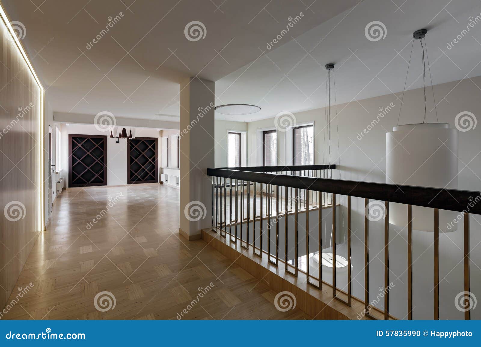Interior of Large Modern Empty Space Stock Photo - Image of closet ...