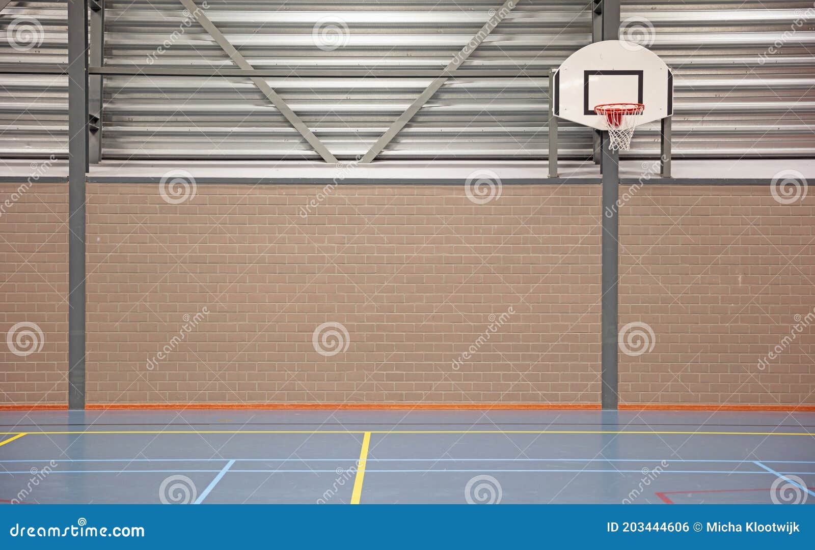 Interior of a Large School Gym Hall Stock Photo - Image of school, wood ...