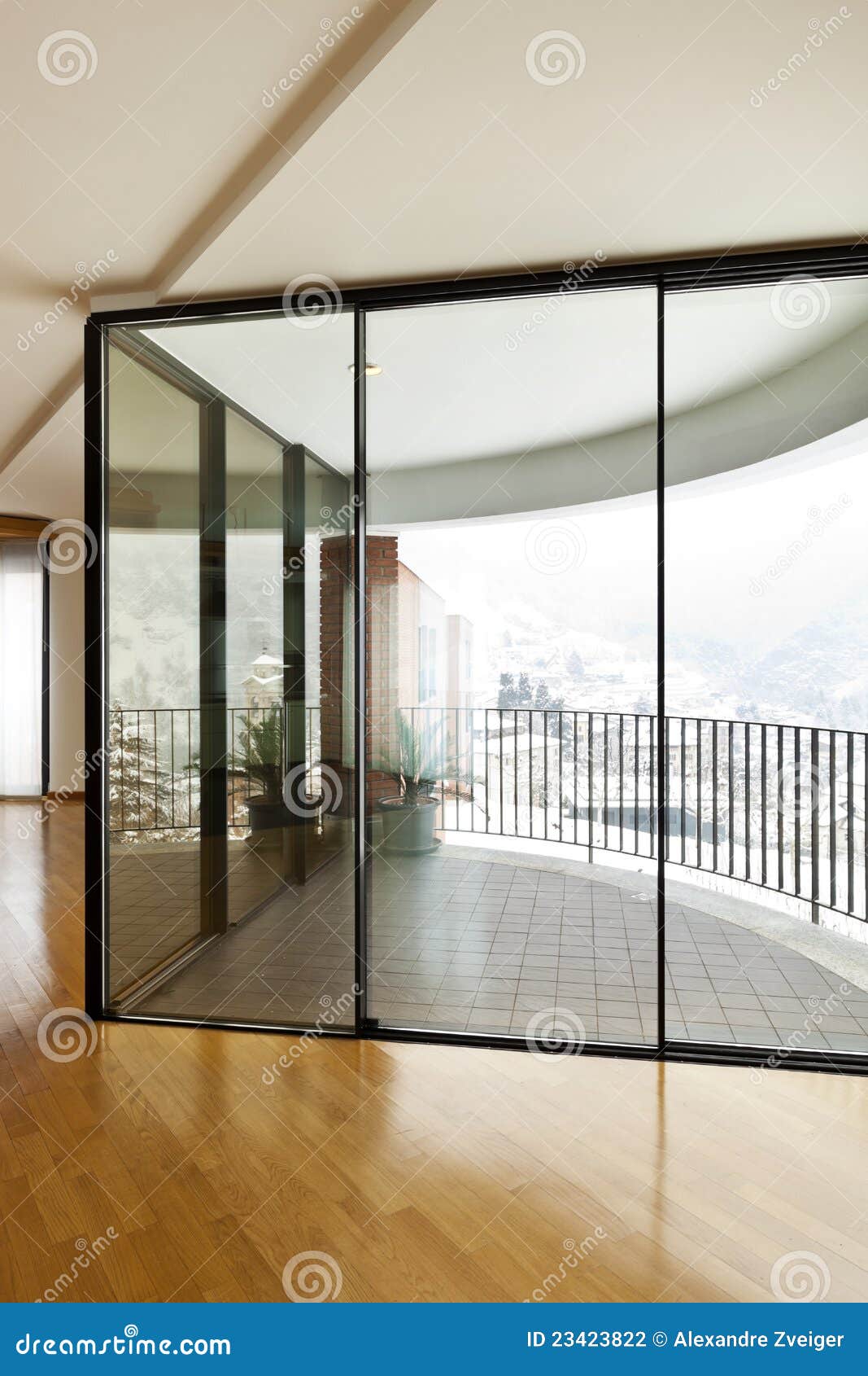 Interior, large window stock photo. Image of apartment - 23423822