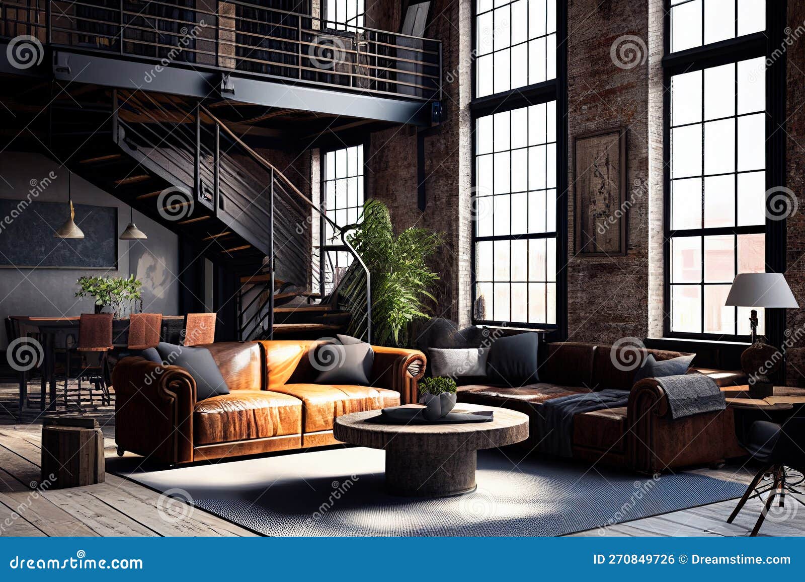 Interior with Large Windows. Apartments in an Old Building with Large ...