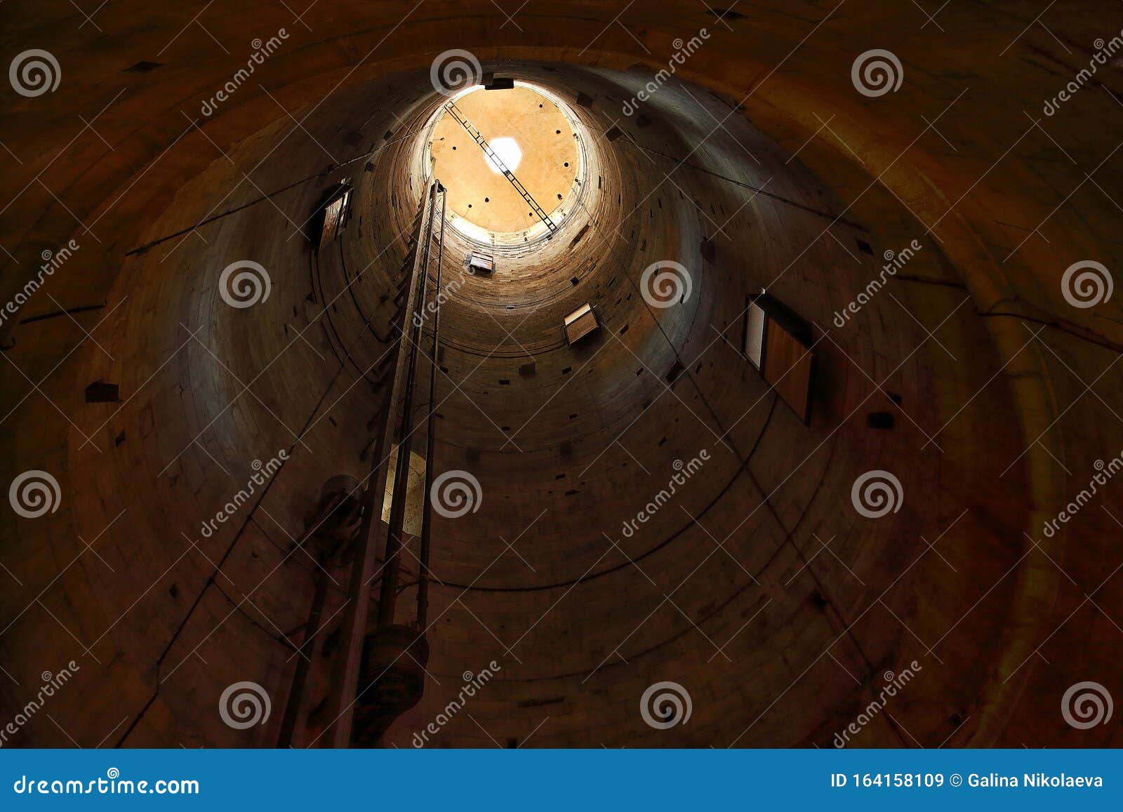 Interior of Leaning Tower of Pisa in Italy Stock Image - Image of pisa ...