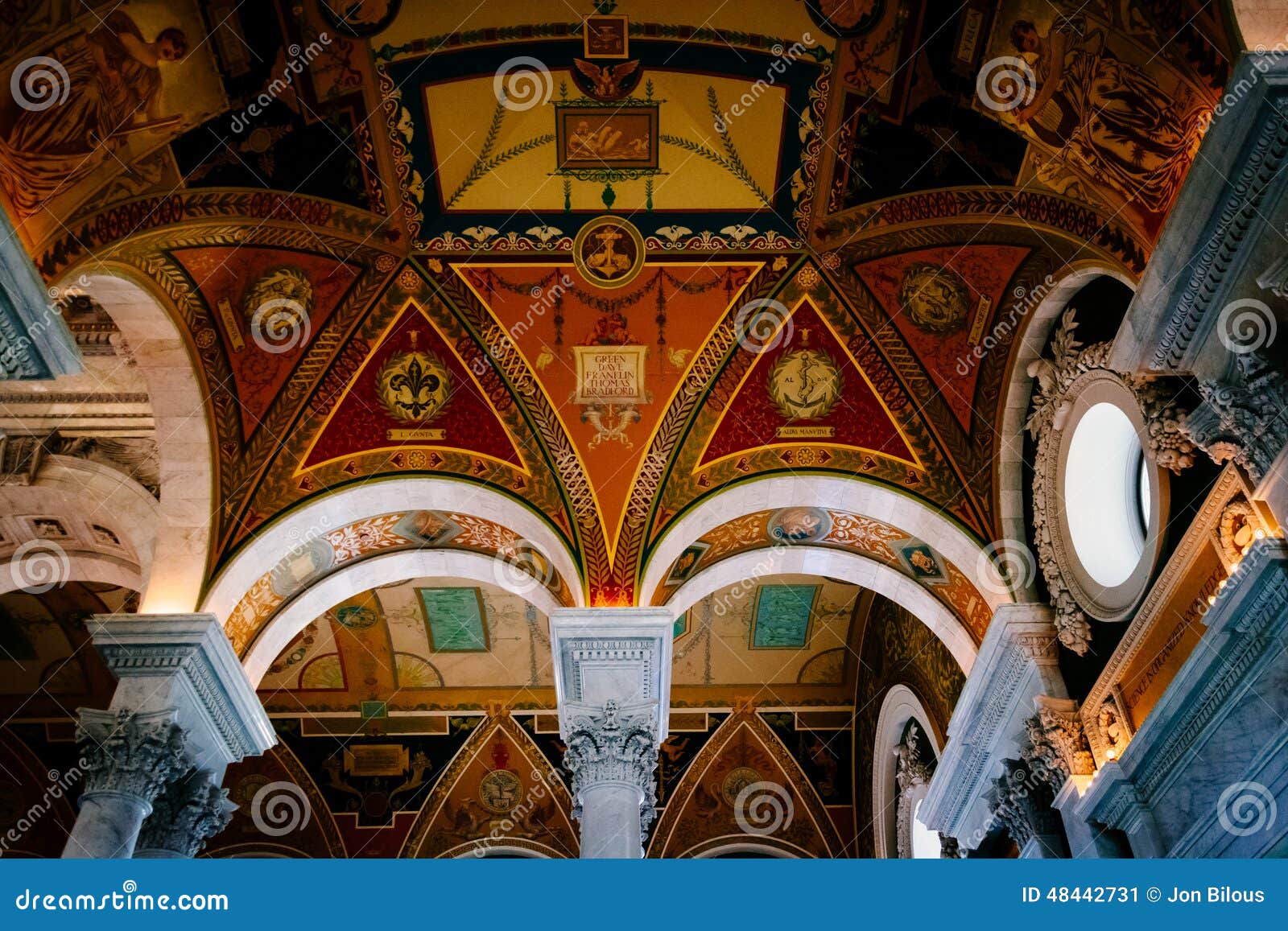 The Interior of the Library of Congress, Washington, DC. Editorial ...