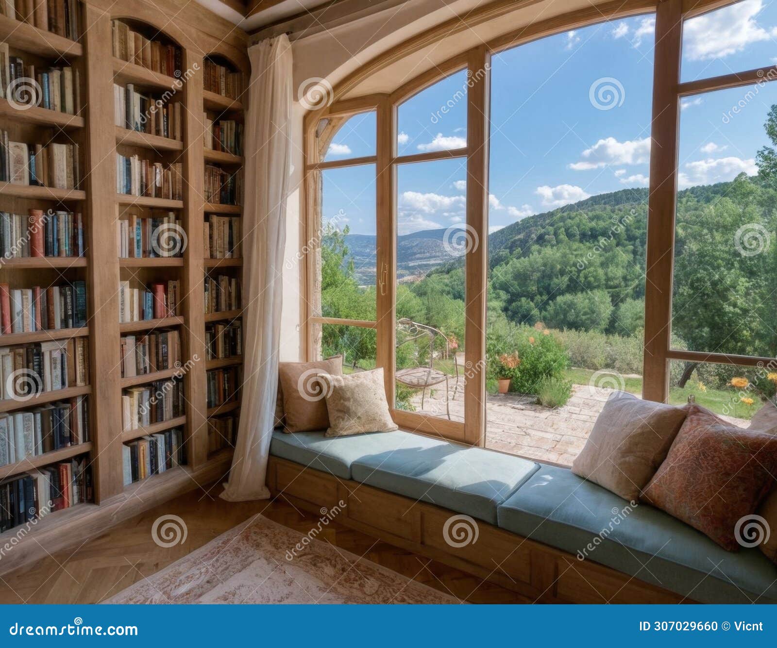 Interior of a Library in a Country House. Stock Photo - Image of decor ...