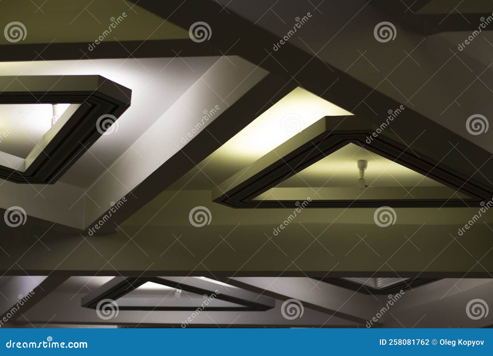 Interior Light. Lamp is Triangular Stock Photo - Image of interior ...
