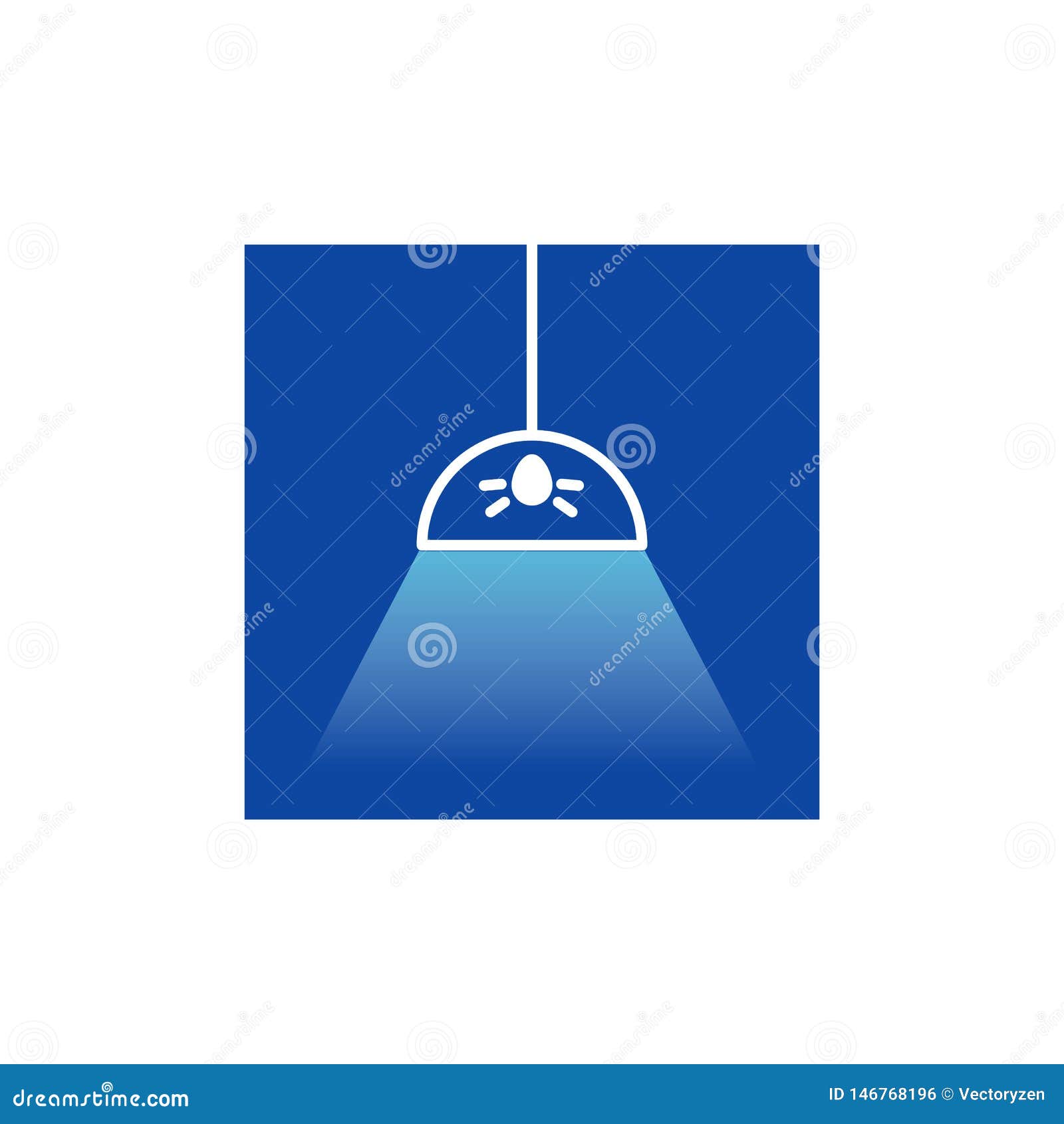 Interior Light Logo Design with Line Style Vector Illustration Stock ...