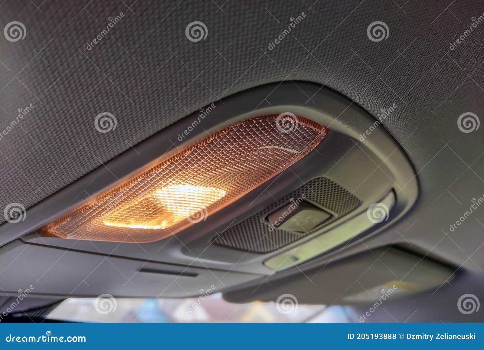 Interior Lighting in a Modern Car. Driver Assistance Stock Photo ...