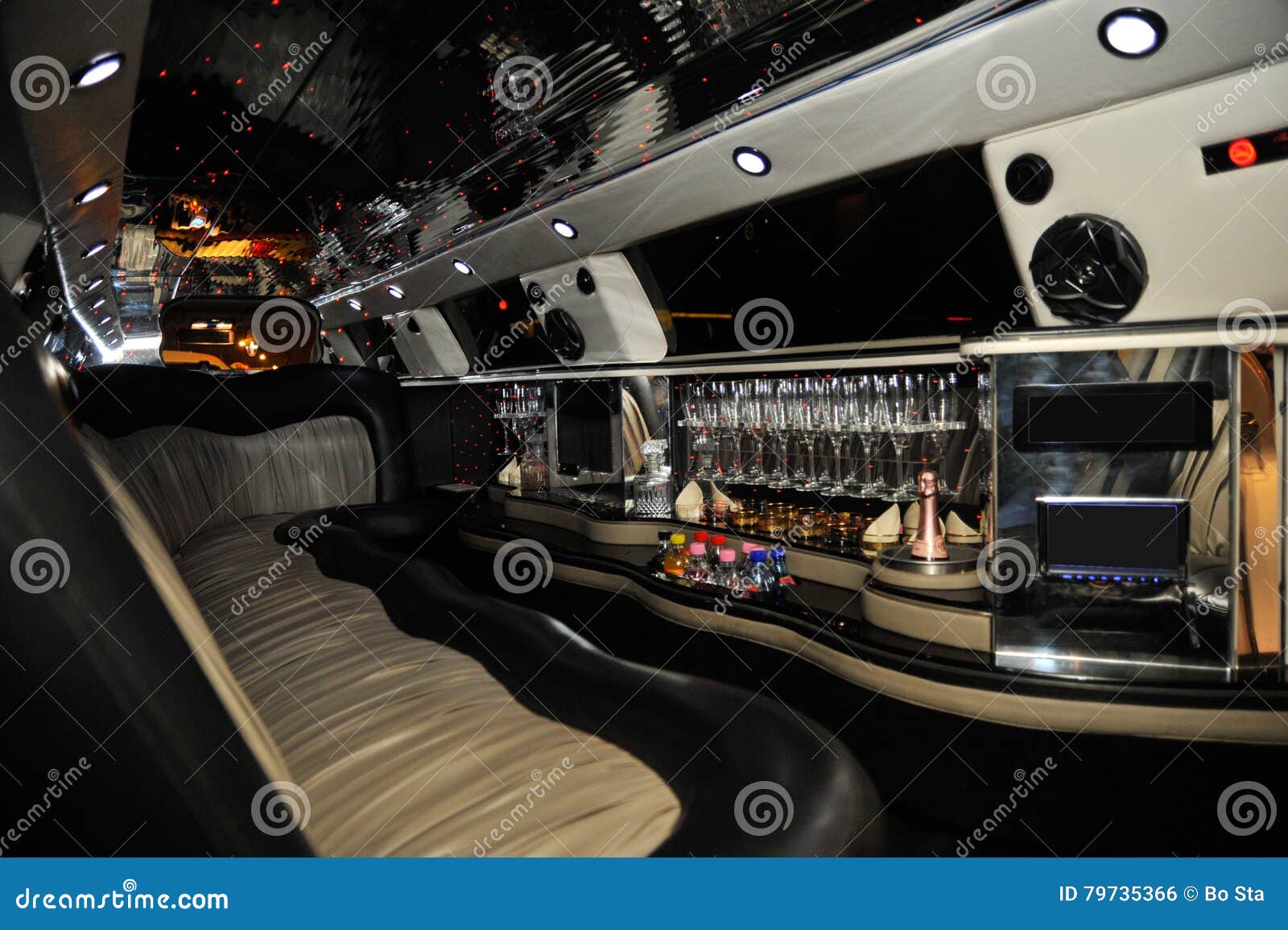 Interior of limousine car stock photo. Image of couch - 79735366