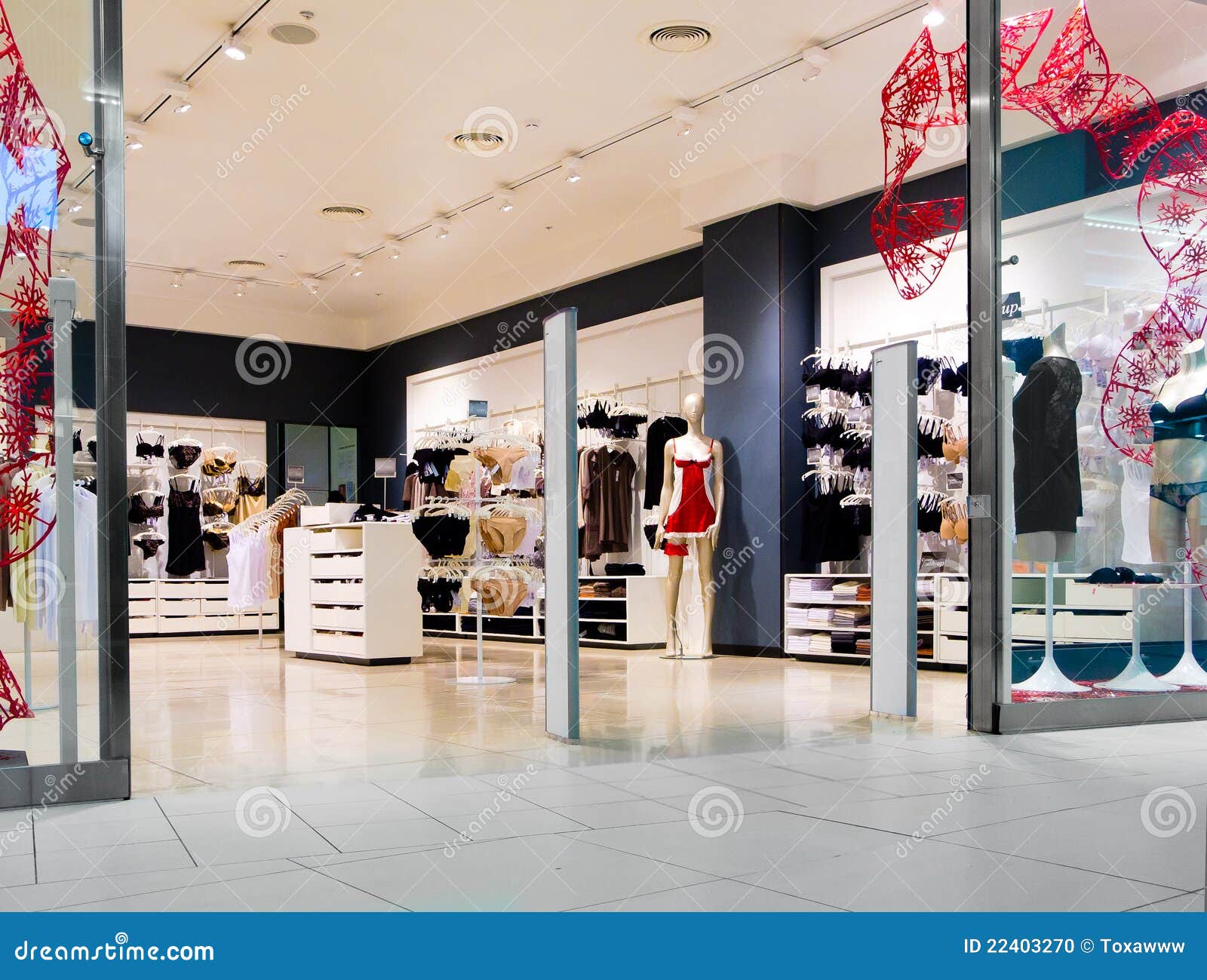 Interior of lingerie shop stock photo. Image of indoors - 22403270