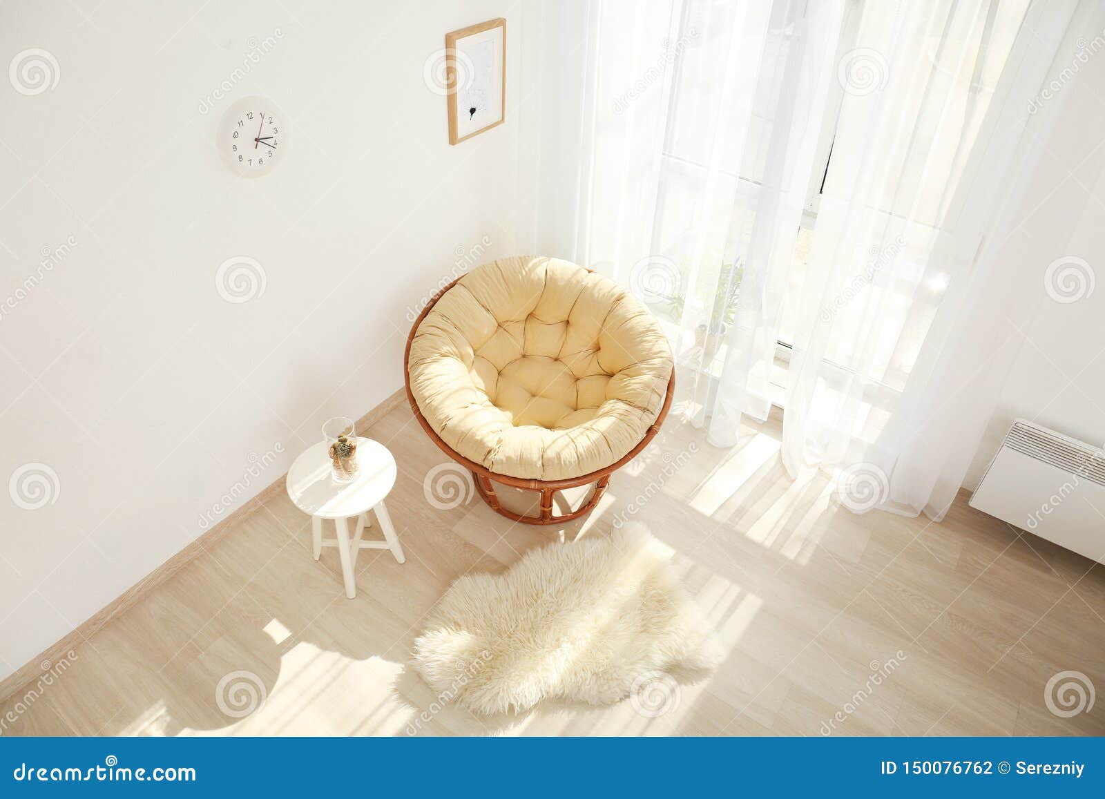 Interior of Living Room, View through CCTV Camera Stock Photo - Image ...