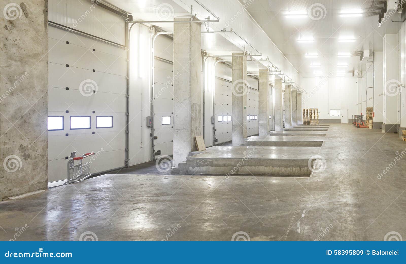 Interior Loading Bay stock image. Image of distribution - 58395809