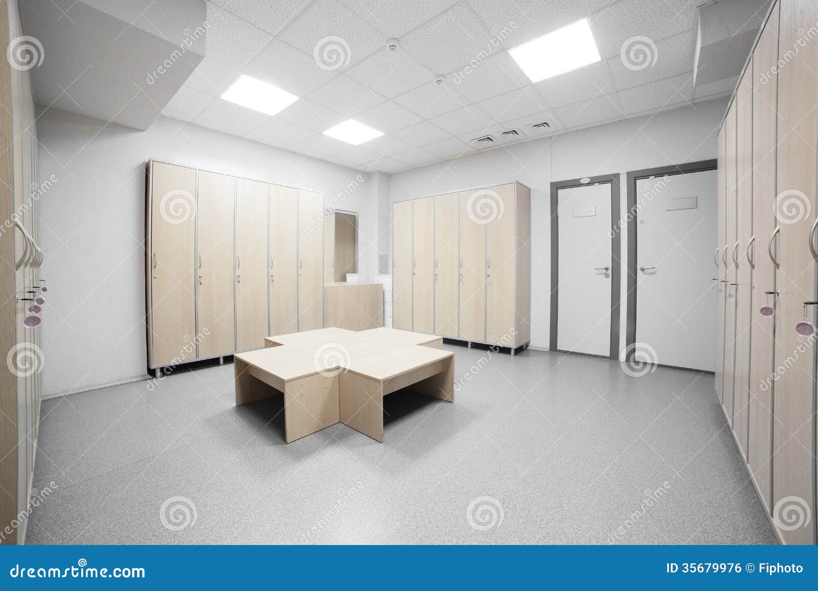 Interior of a Locker or Changing Room Stock Photo - Image of health ...