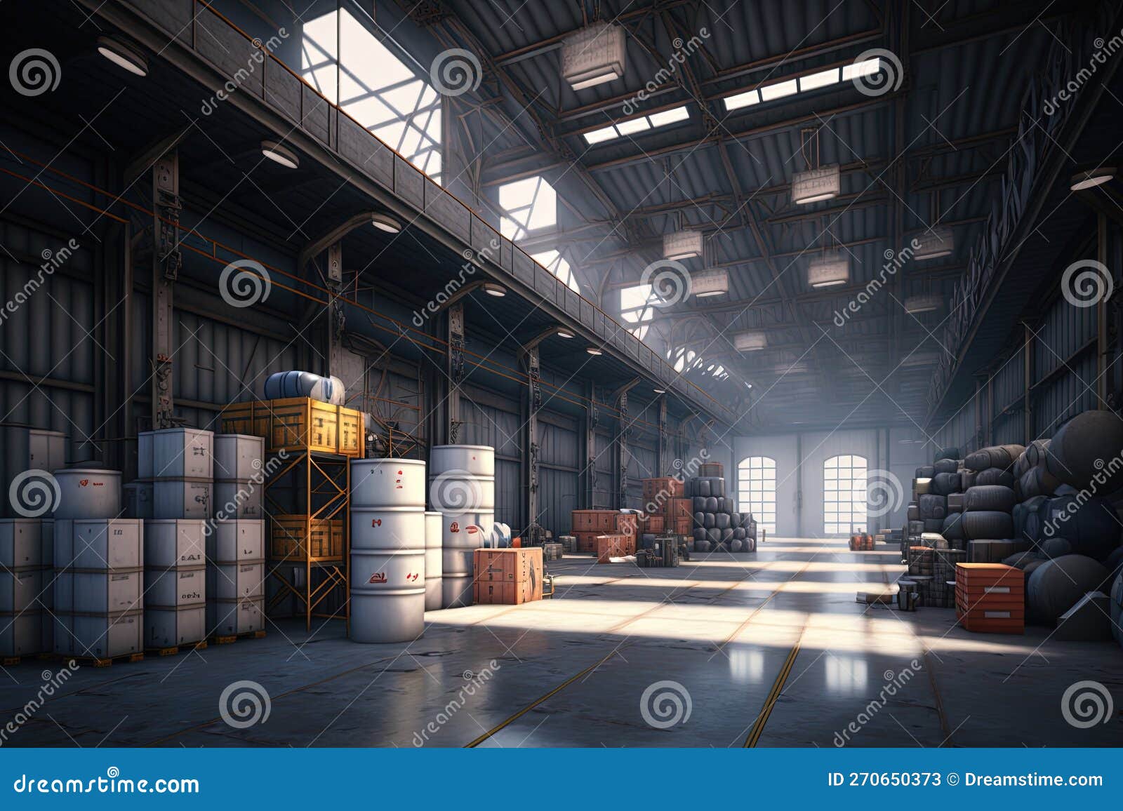 Interior of Logistic Center S Warehouse. Generative AI Stock ...