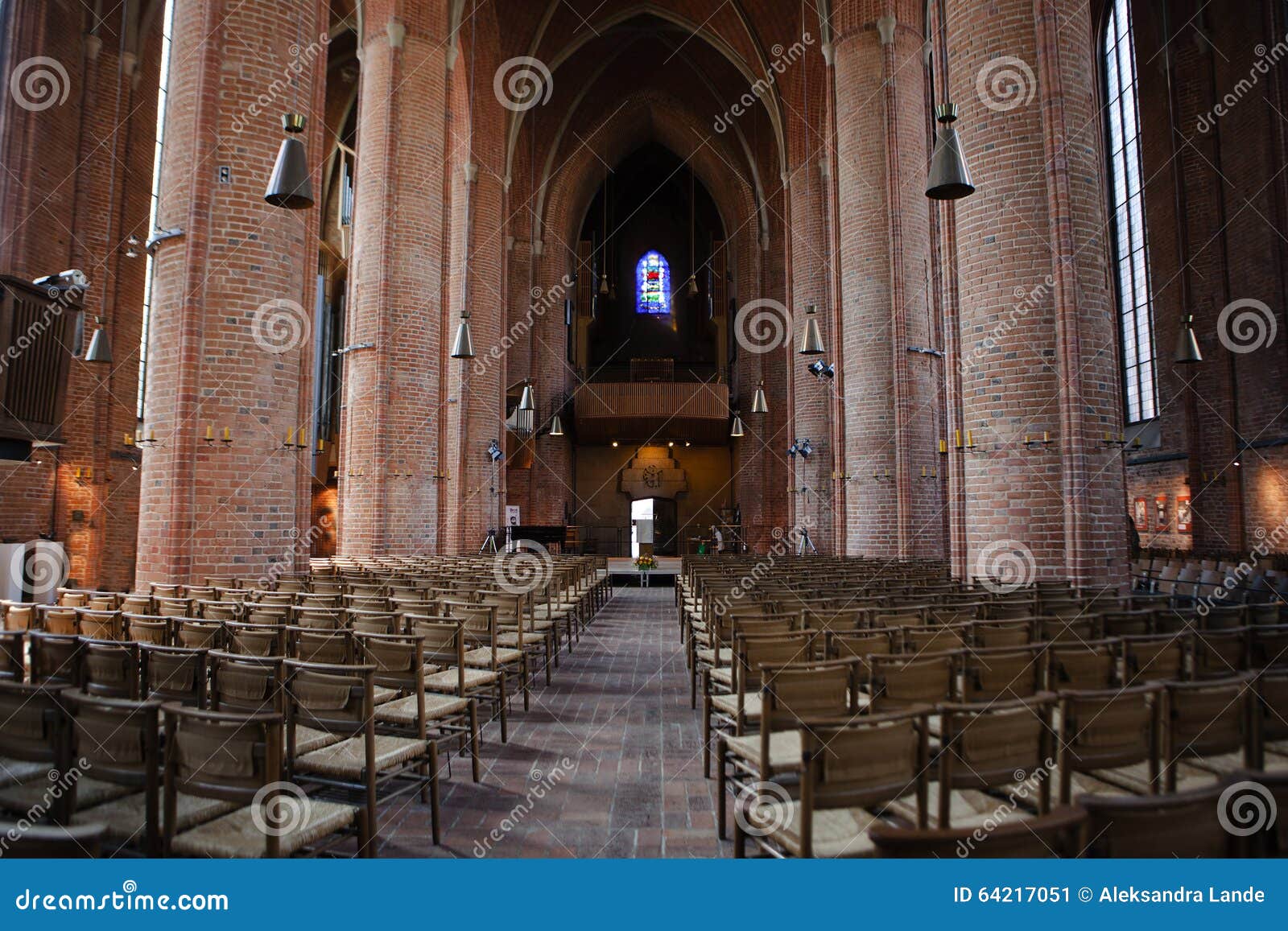 Interior of Lutheran Church Marktkirche Stock Image - Image of george ...