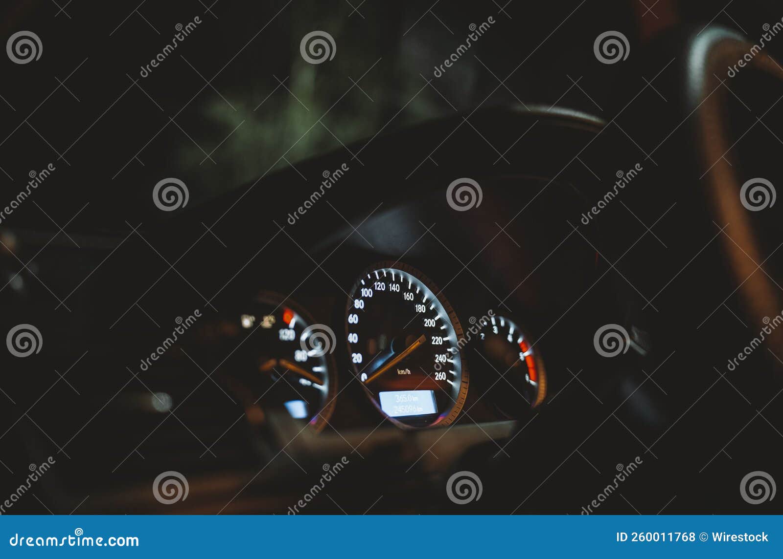 Interior of a Luxury Car at Night Stock Photo - Image of dark ...