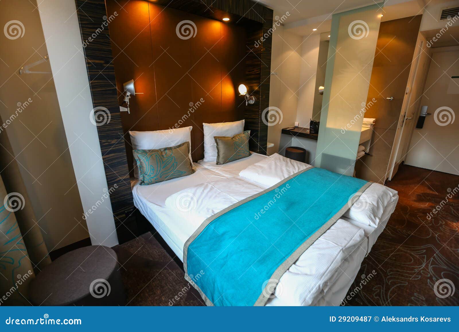 Interior of Luxury Modern Hotel Room Stock Image - Image of chair ...